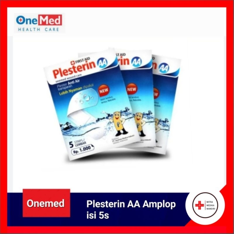 Jual Onemed Plester Luka Plesterin AA Amplop isi 5s Box isi 50 Amplop ...