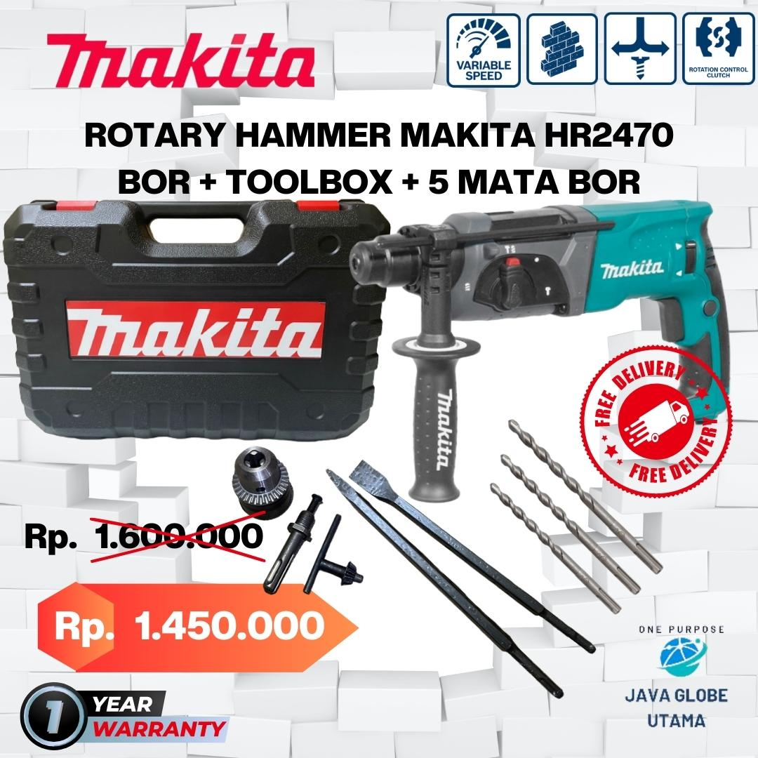 Jual BOR SDS MAKITA HR2470 3 FUNGSI (BOR DRILL) (NEW 100% & pilihan ...