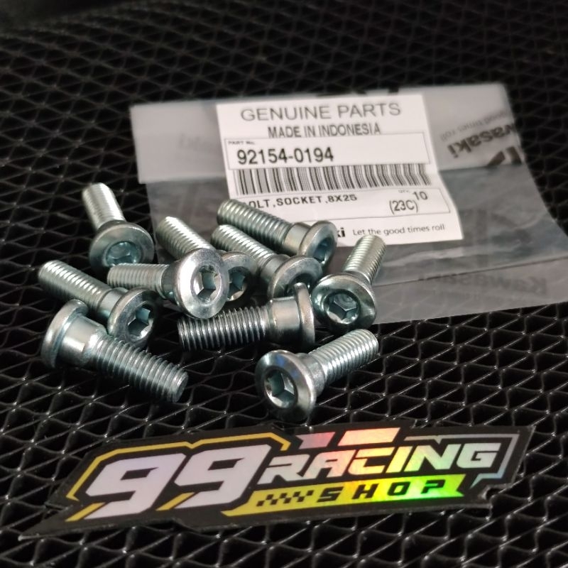 Jual Baut step footstep depan atau belakang Ninja R RR SS original 92154-0194 satuan | Shopee ...