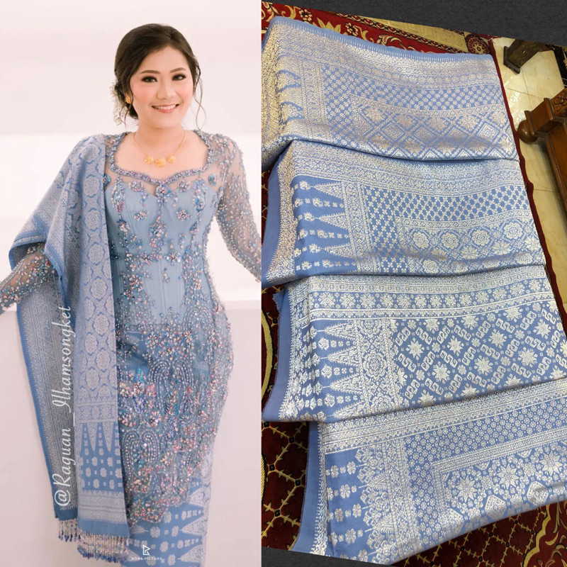 Jual EXCLUSIVE Songket Lepus ORI / Blue Ice / Biru mint /hijau mint/ Gebeng ORI / | Shopee Indonesia