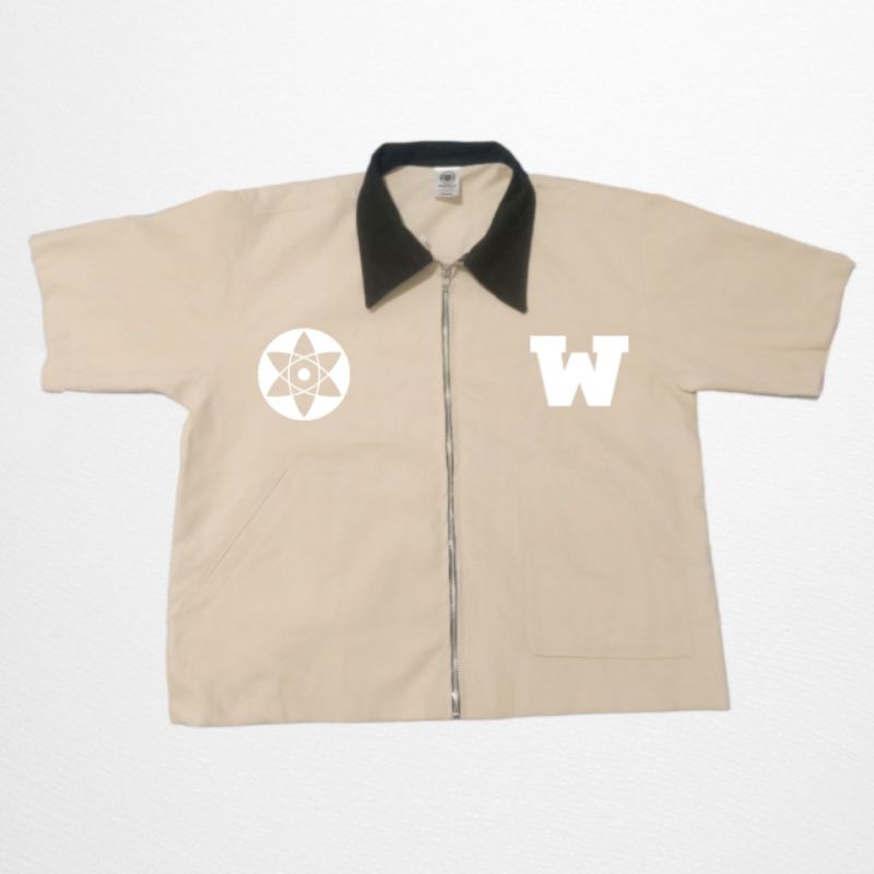 Jual WARDKICK - Boxy Work Shirt Zipper Cream | Shopee Indonesia