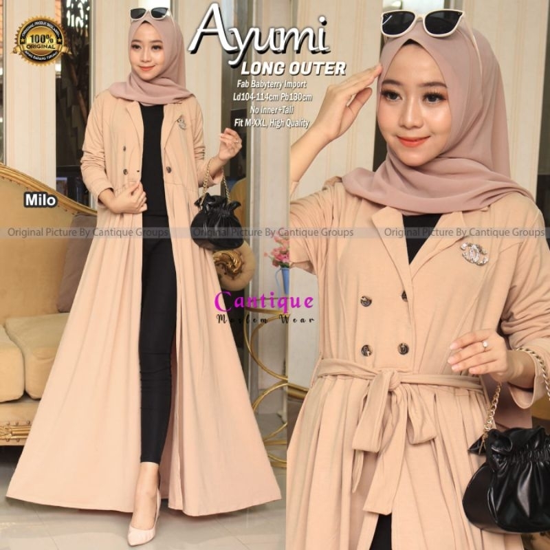 Jual BLAZER LONG OUTER/MAYUMI LONG OUTER JUMBO/OUTER BABYTERRY IMPORT ...