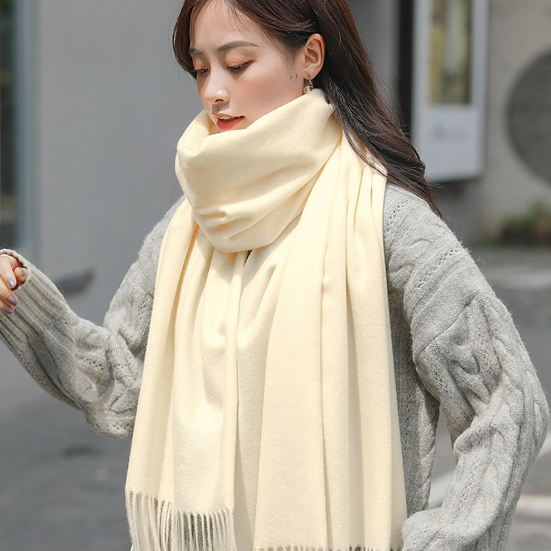 Jual Pashmina Cashmere Syal Korea Scarf Wool Acrylic Spring Autumn ...