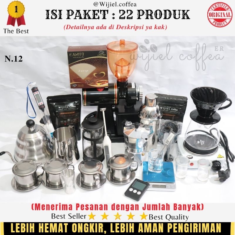 Jual ALAT KOPI MANUAL BREW - PAKET USAHA KEDAI KOPI - SET MESIN GILING ...
