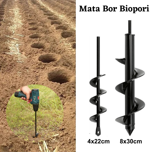 Jual Mata Bor Tanah Biopori Resapan Titanium Spiral Garden Auger ...