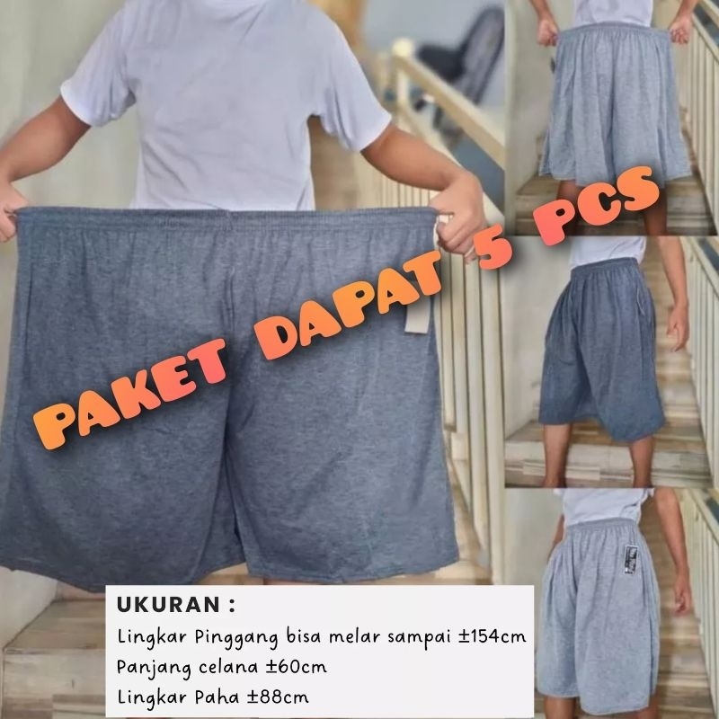Jual Celana Kolor Pendek Pria Misty Jumbo Dapat 5 Pcs Celana Misty Big ...
