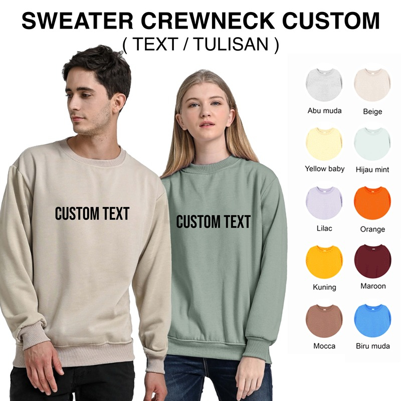 Jual Parisdivarious Basic Sweater Polos Distro Premium Custom Text Size ...