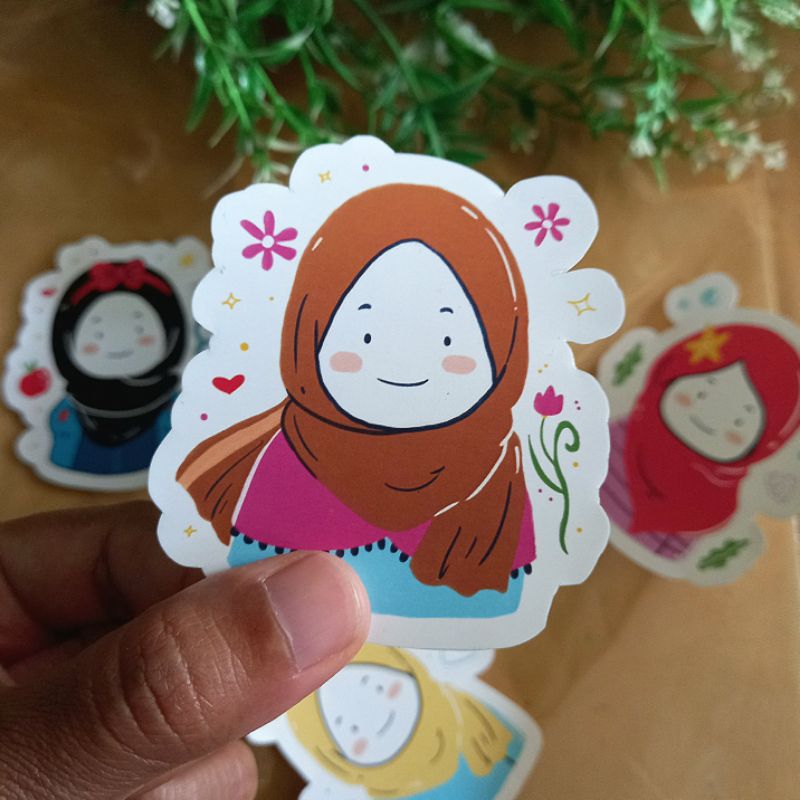 Jual Stiker Vinil Cutting Satuan Edisi Princess Disney Hijab/ Sticker ...