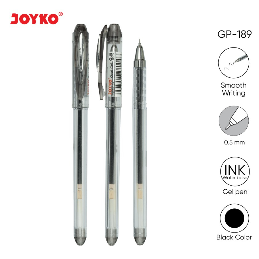 Jual (1pc)Gel Pen / Pulpen / Pena Joyko GP-189 / Oval Gel / 0.5 mm ...