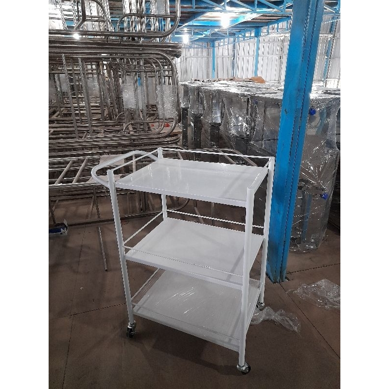 Jual trolley instrumen 3 rak besi | troli instrumen 3 rak besi | meja ...