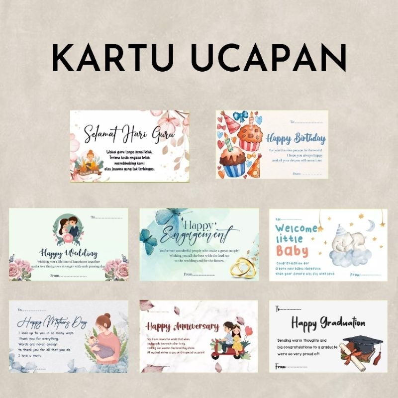 Jual K4RTU UCAPAN/GREETING CARD CUSTOM UCAPAN & TULISAN | Shopee Indonesia