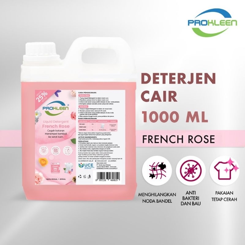 Jual DETERJEN CAIR Laundry Liquid Detergent 1 Liter PROKLEEN | Shopee Indonesia