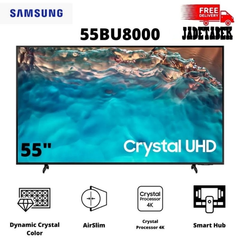 Jual SAMSUNG LED SMART TV 55 INCH 55BU8000 CRYSTAL UHD 4K - UA55BU8000 | Shopee Indonesia