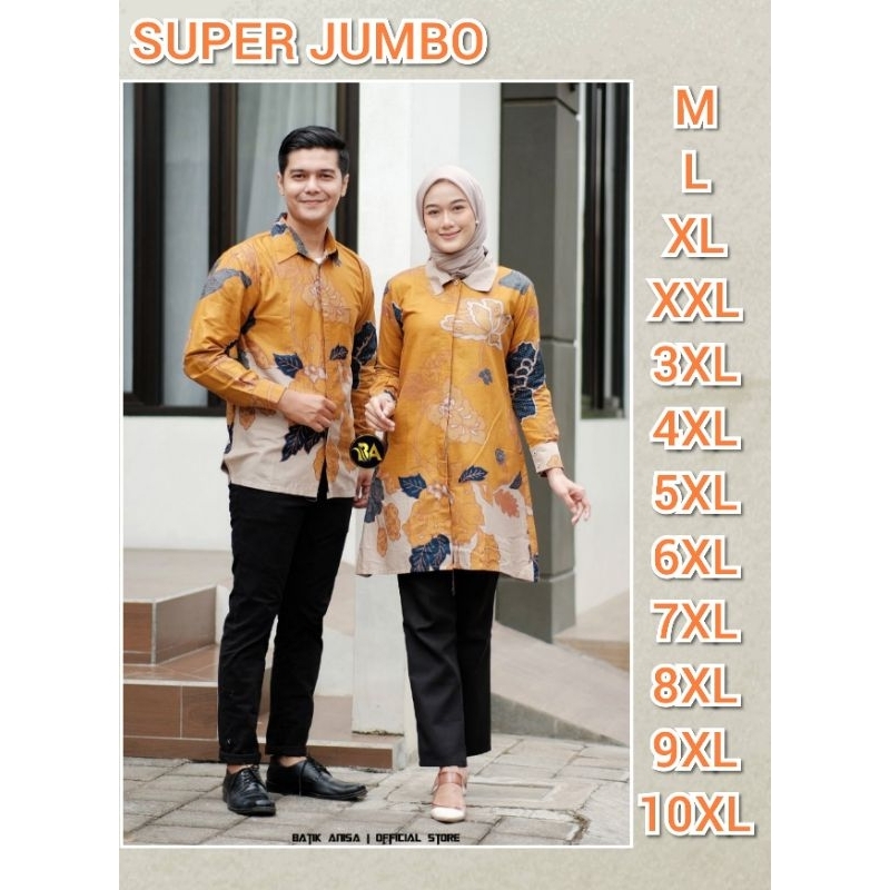 Jual CJB24 Batik Atasan Couple| Fashion batik pria wanita super jumbonya big size M-10XL ...