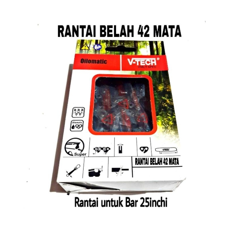 Jual Rantai Belah Bar 25 inchi Rantai Belah 42 Mata Rantai Chainsaw ...