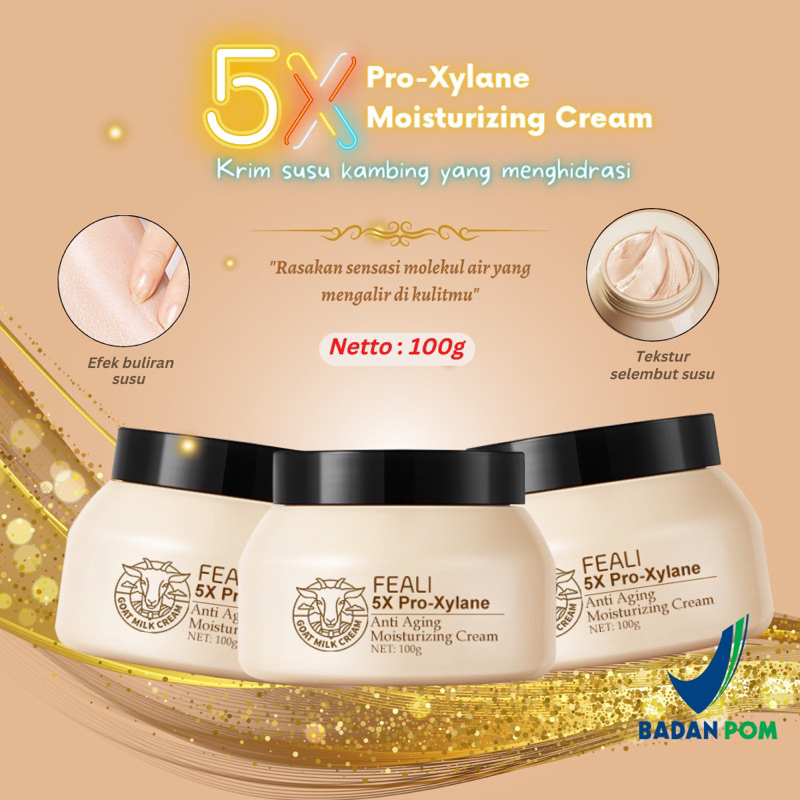 Jual Feali 5X Pro-Xylane Goat Milk Moisturizer 100gr | Shopee Indonesia