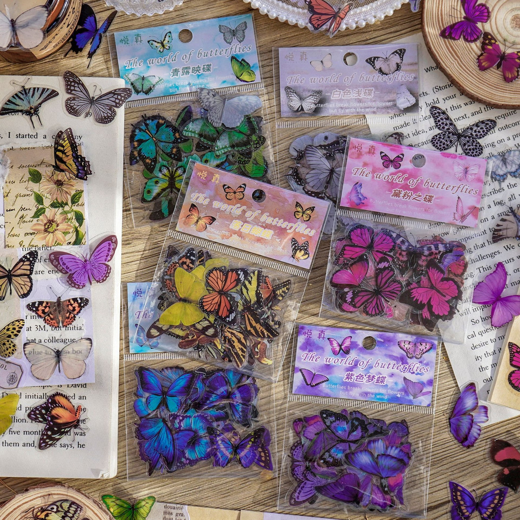 Jual [Artopia] 40pcs Sticker BUTTERFLY / Stiker Kupu Kupu Hiasan DIY ...