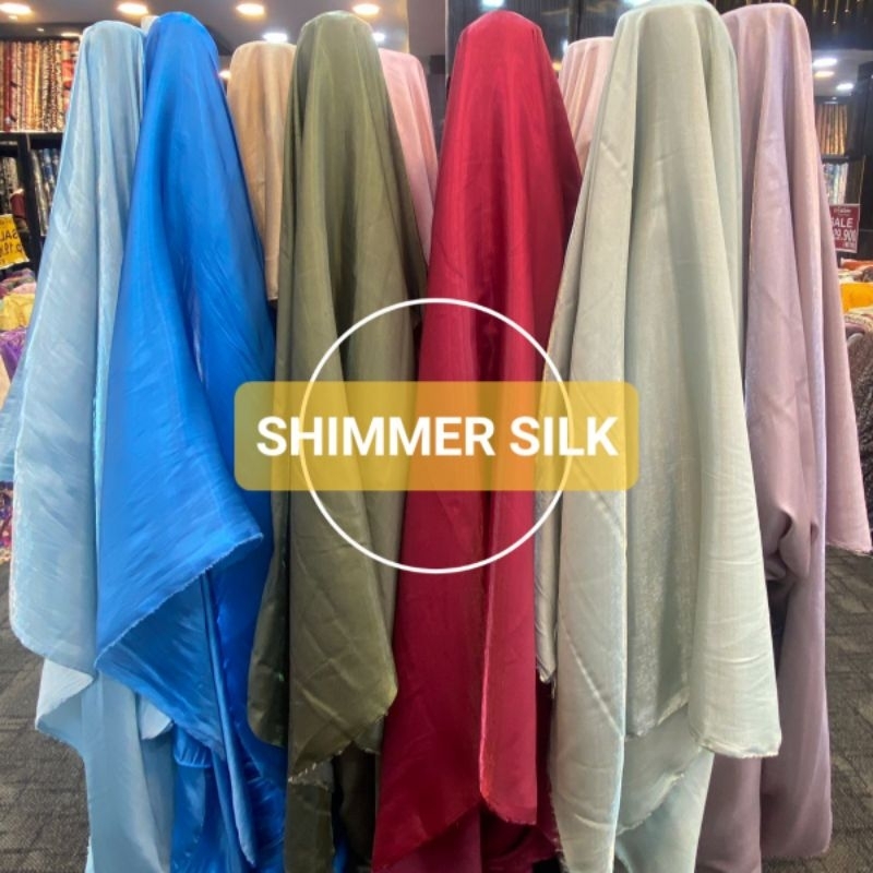 Jual BAHAN KAIN SHIMMER PREMIUM/SILK METALLIC/BAHAN KAIN VIRAL GLOSSY ...