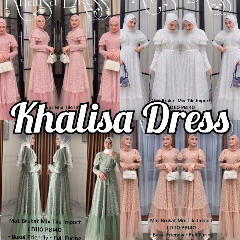 Jual KHALISA DRESS (LABEL SAVNA) | GAMIS OOTD OUTFIT KONDANGAN KEKINIAN VIRAL | Shopee Indonesia