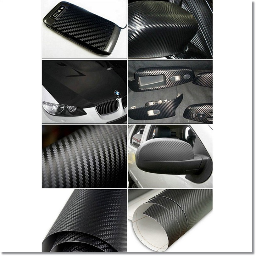 Jual Stiker Vinyl Carbon Fiber Mobil Car Wrap 3D Multifungsi 126 x 30 ...