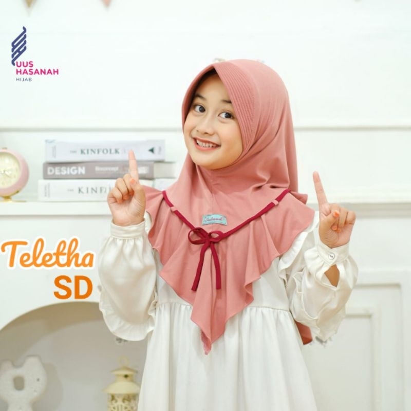 Jual (Uus Hasanah) TELETHA SD •jilbab instan anak jersey super•hiijab ...