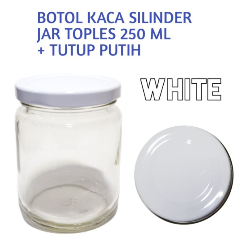 Jual / 6 ( ENAM) PCS 250ml Botol Kaca Jar 250 ML + TUTUP SENG / BOTOL ...