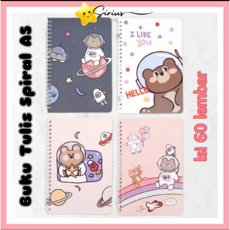 Jual 60 Lembar Buku Tulis A5 Spiral Notebook Aesthetic Estetik Journal ...