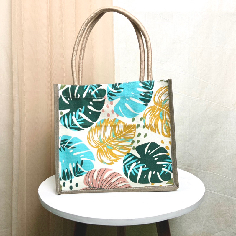 Jual Tas Jinjing Kanvas Tali Sumbu Handbag Kanvas Motif Kecil Tas Tali ...