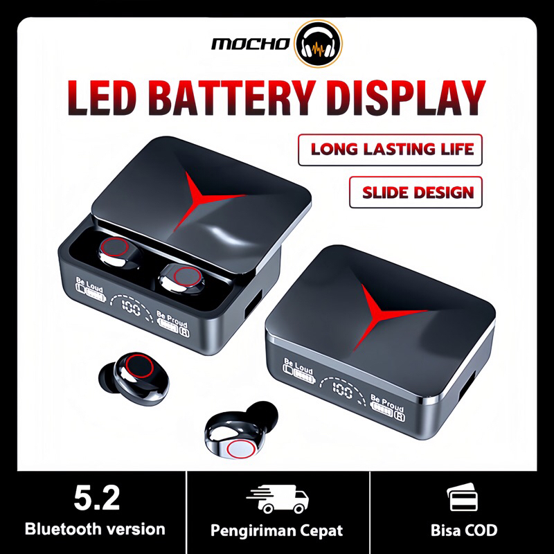 Jual Headset Bluetooth M90 TWS Wireless Earphones Bluetooth 5.2 In Ear HIFI Mini Waterproof ...