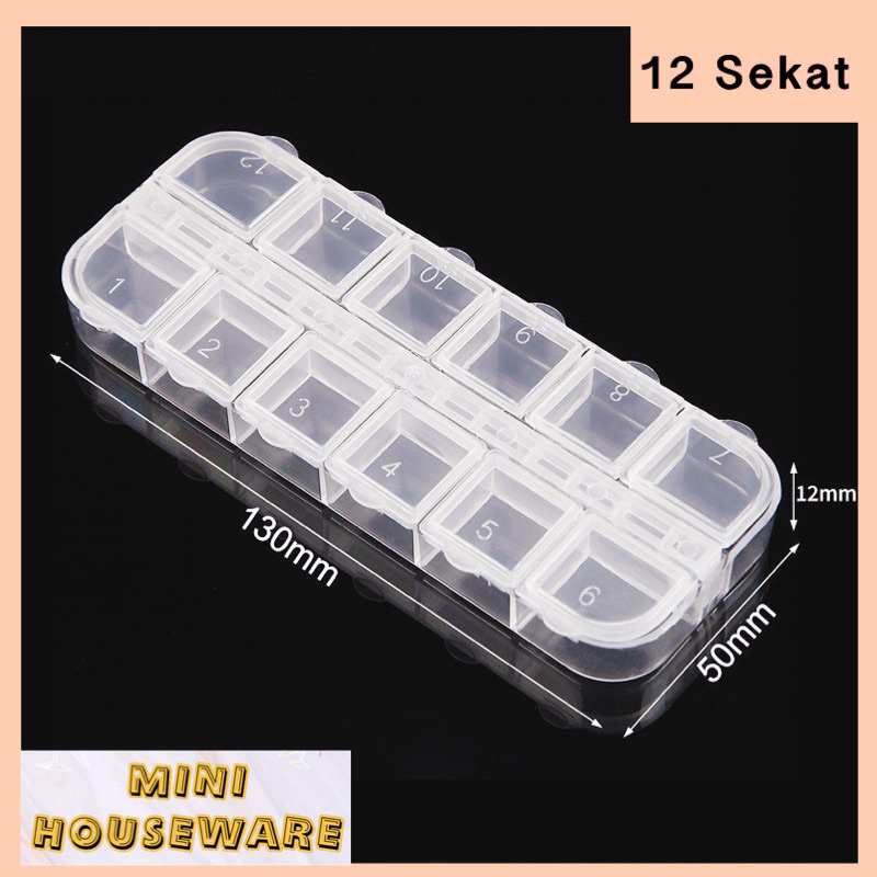 Jual Kotak Plastik Mini 3 Sekat / Kotak Plastik Mini 6 Sekat / Kotak ...