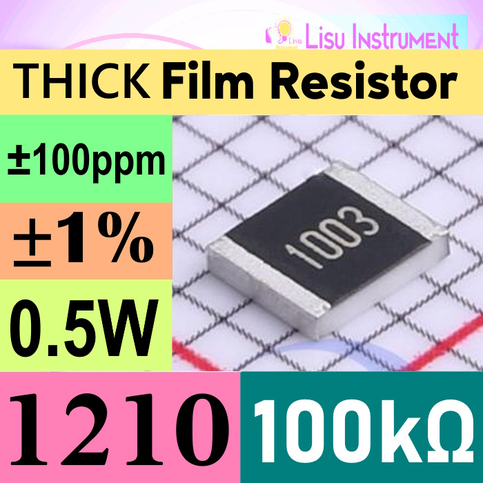 Jual 100k 1210 (3225 metric) ±1% THICK Film Resistor SMD 100kΩ ±100ppm/°C 0.5W | Shopee Indonesia