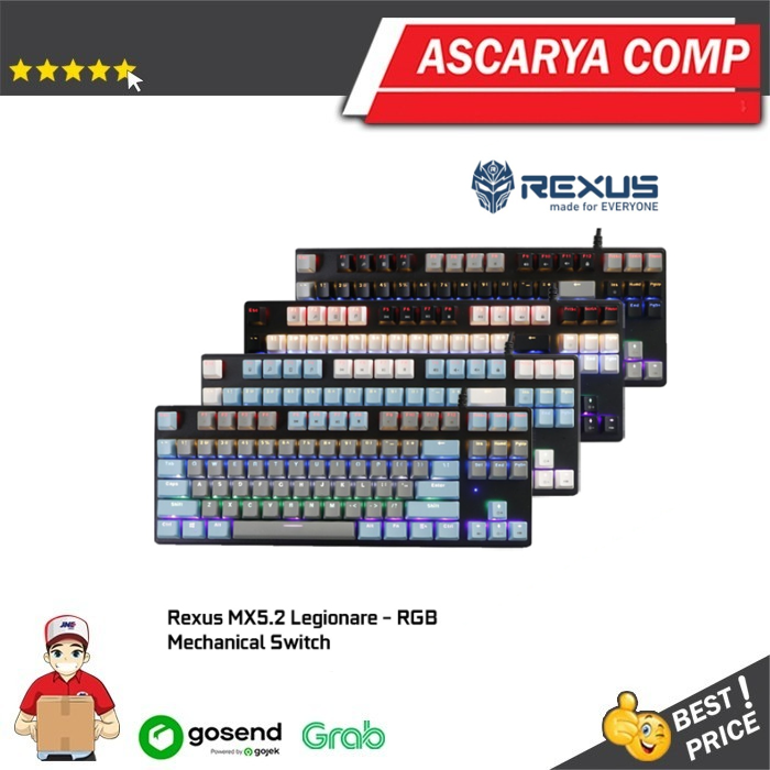 Jual Rexus Keyboard Gaming Mechanical Legionare MX5.2 TKL | Shopee ...