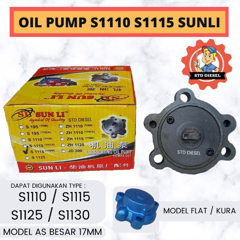 Jual LUB OIL PUMP S1110 S1115 S1125 S1130 OLI POM MERK SUNLI AS 17MM ...