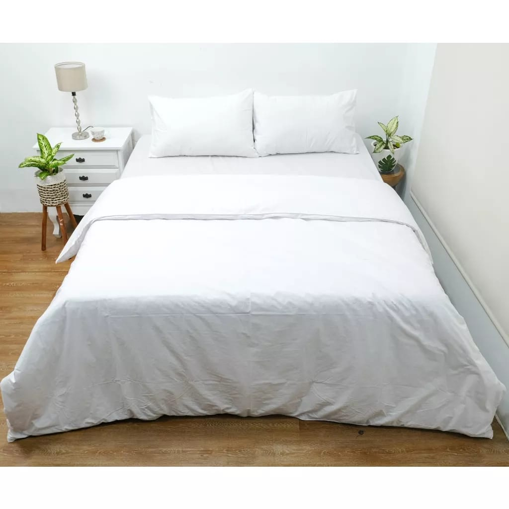 Jual Duvet Cover / Quilt Cover Hotel Warna Putih | Shopee Indonesia