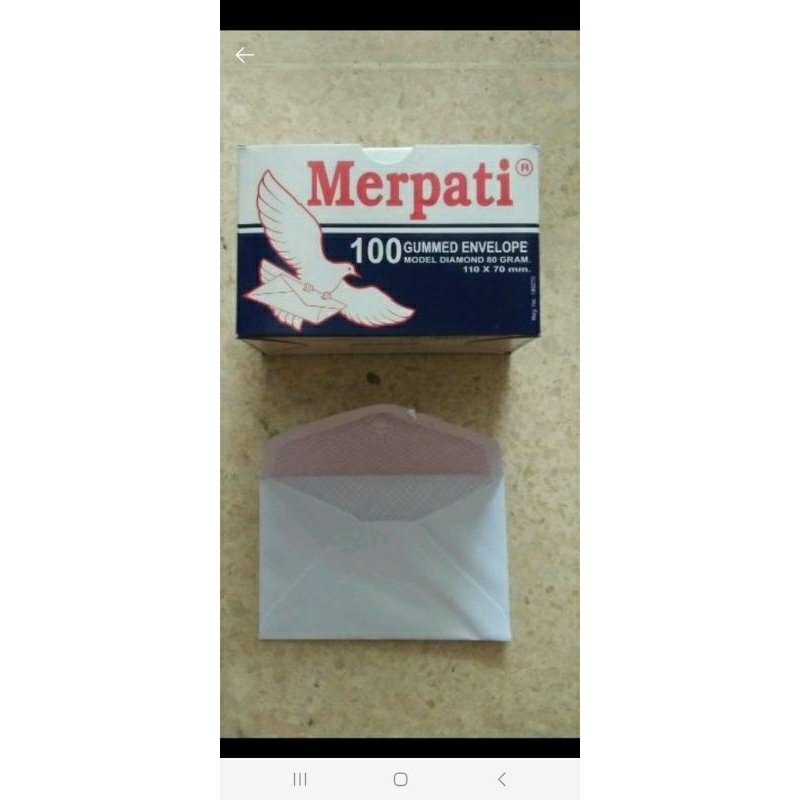 Jual Amplop merpati model diamond 80gram 110:x70 isi 100pcs | Shopee ...