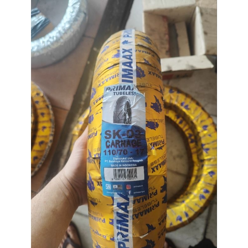 Jual ban luar tubeless 110/70-17 merk primax type sk03 | Shopee Indonesia