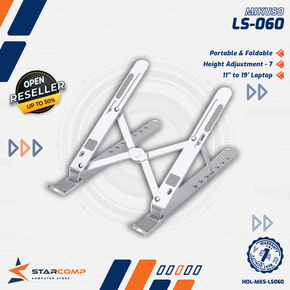 Jual Mikuso LS-060 Laptop Stand Portable And Foldable Anti Slip - LS-060 | Shopee Indonesia