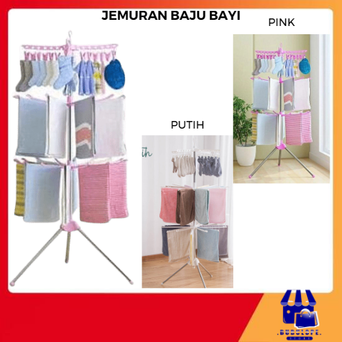 Jual Rak Jemuran Baju Bayi Rak Jemuran Handuk Menara Bayi Kaos Kaki ...