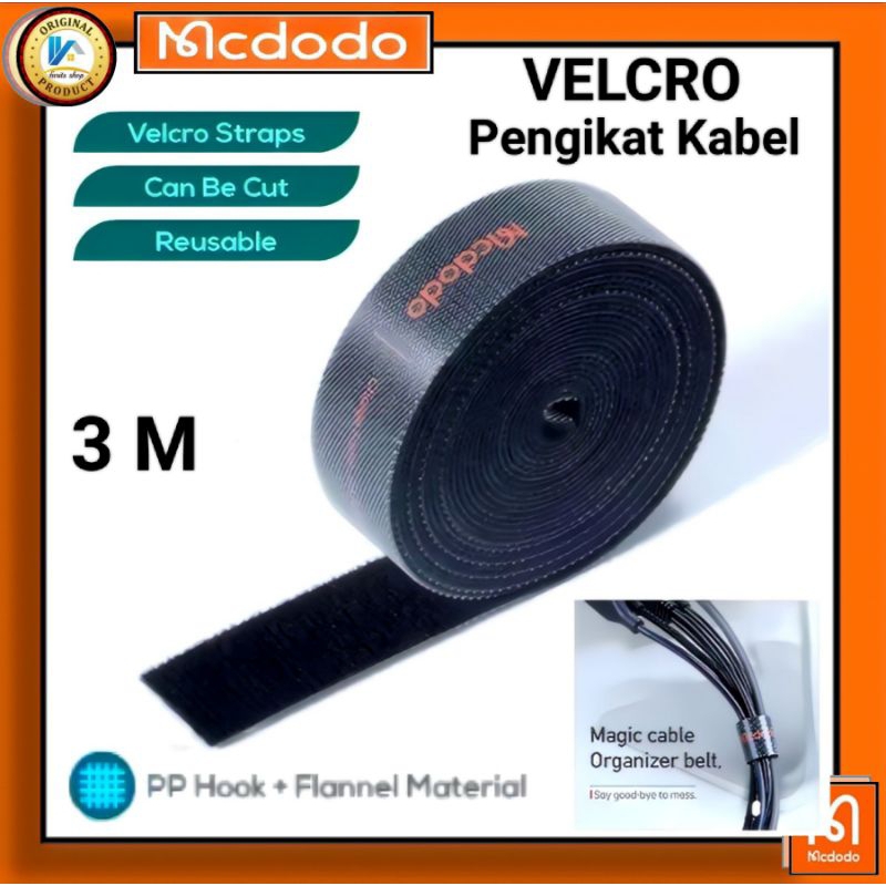 Jual Mcdodo Velcro kabel strap pengikat dan perapih kabel | Shopee ...