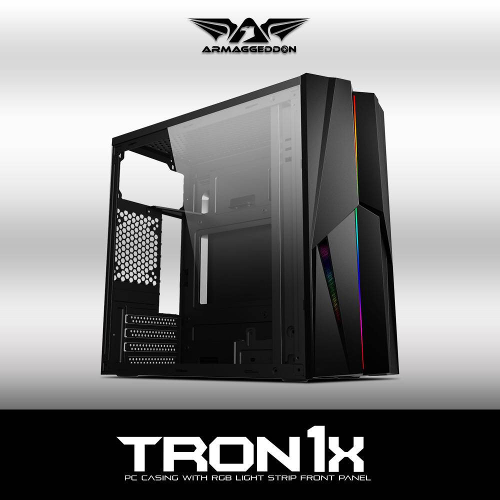 Jual Case PC Gaming Armaggeddon Tron 1X RGB LED mATX Gaming Case ...