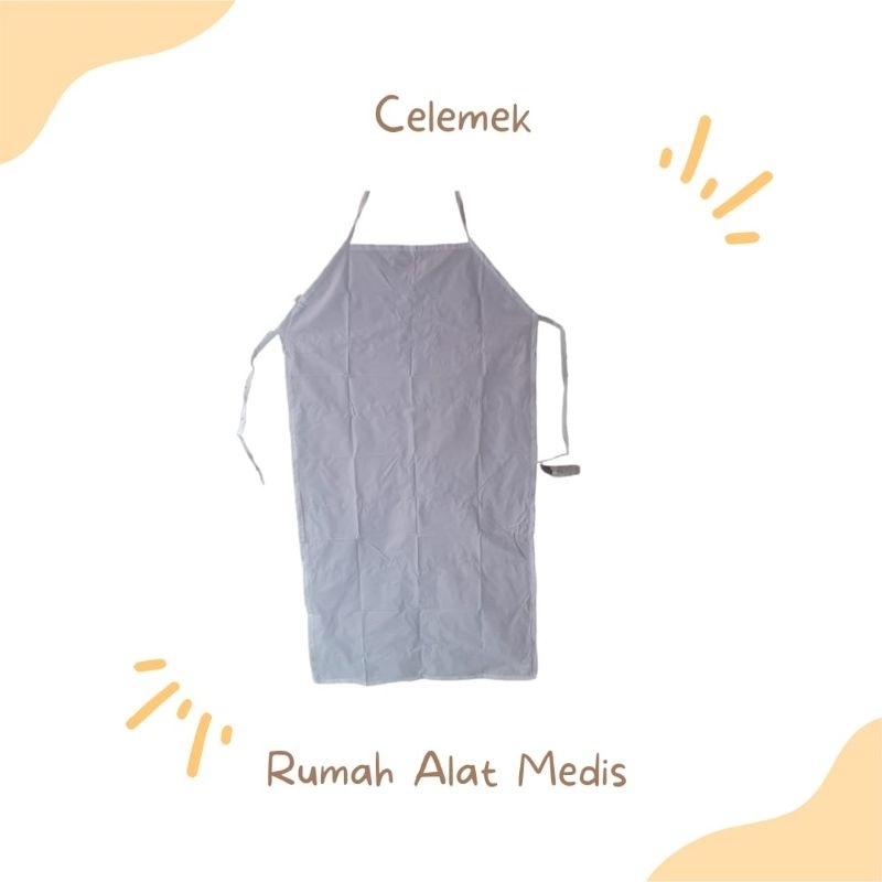 Jual Apron Bidan / Apron Medis Putih / Celemek Putih | Shopee Indonesia