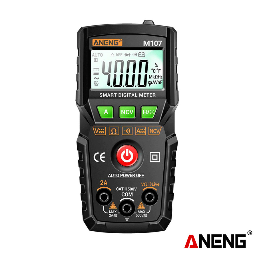 Jual Aneng M107 Smart Digital Multimeter 4000 Counts NCV Resistan ...