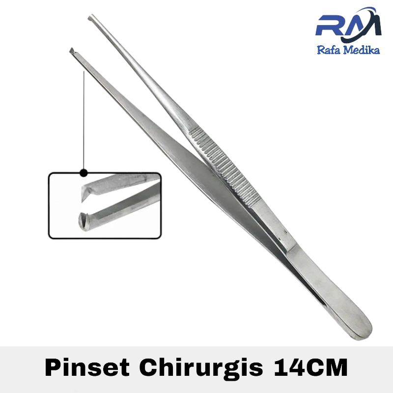 Jual Pinset Chirurgis 14CM Stainless Steel Pinset Cirugis Instrumen ...