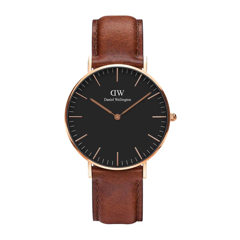 Jual JAM TANGAN DANIEL WELLINGTON CLASSIC ST MAWES BLACK ROSE GOLD 36MM ...
