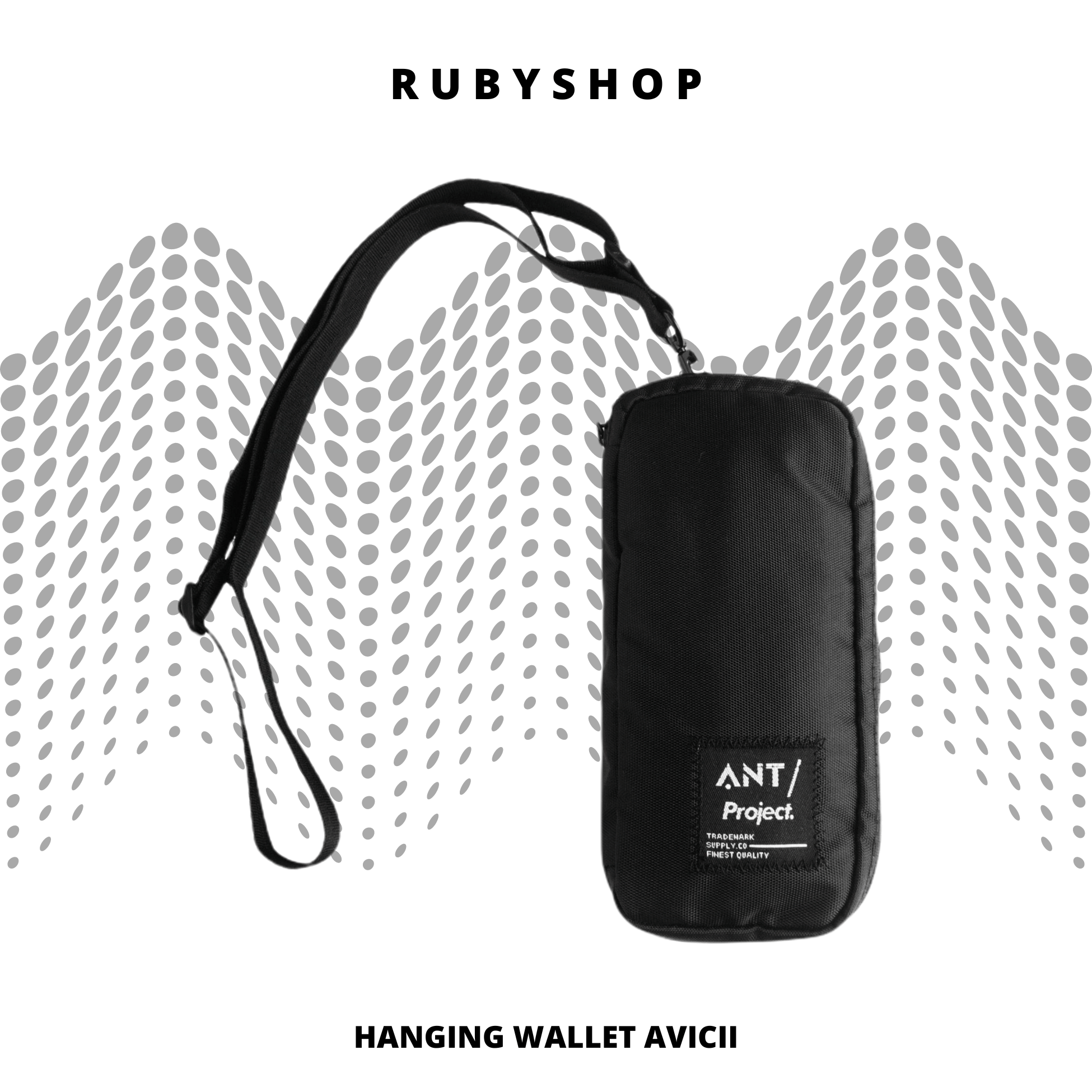 Jual ANT PROJECT - Hanging Dompet CLOVER BLACK Gadget - Neck Wallet ...