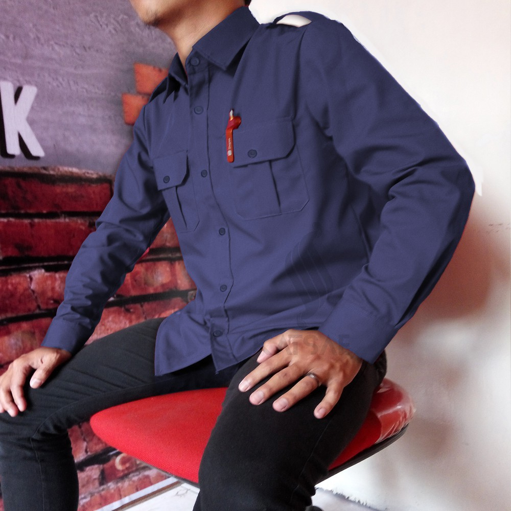Jual kemeja pria wanita seragam atasan pakaian baju kemeja PDL PDH pria ...