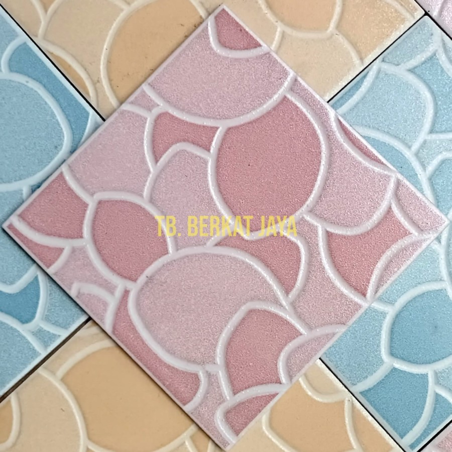 Jual Keramik Lantai 20X20 Welco Merah/Biru/Coklat | Shopee Indonesia