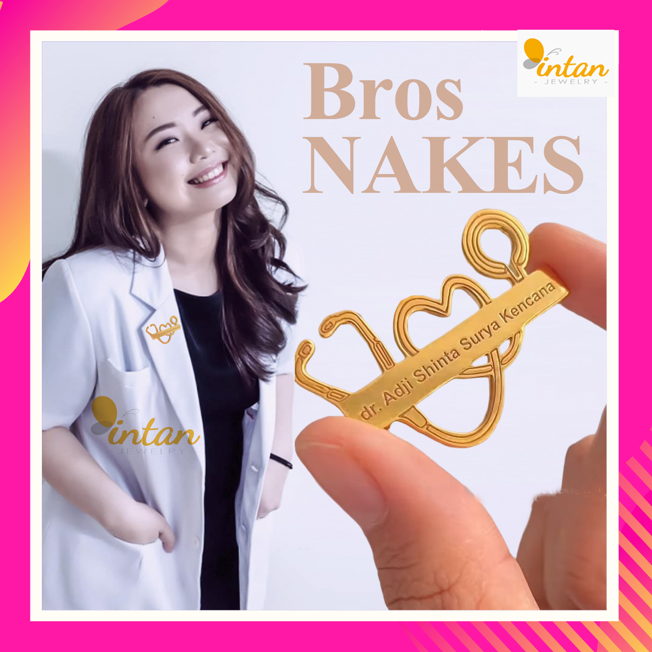Jual Bros Nakes Custom Nama Ukir Dokter Perawat Bidan Tenaga Kesehatan ...