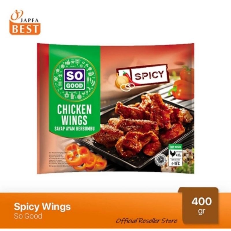 Jual SO GOOD Chicken Spicy Wings 400Gr | Shopee Indonesia