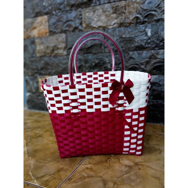 Jual TAS ANYAMAN UK. 23x12x21/SEMBAKO 3-4kilo/ Hampers kekinian (SIZE M ...